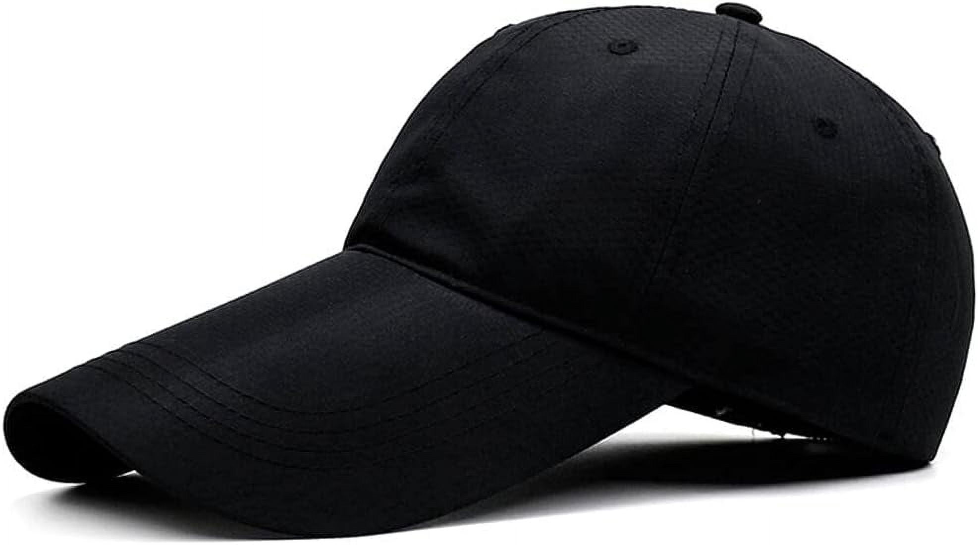 4.3" Long Bill Baseball Cap,Oversize Unstructured Quick-Drying Dad ...
