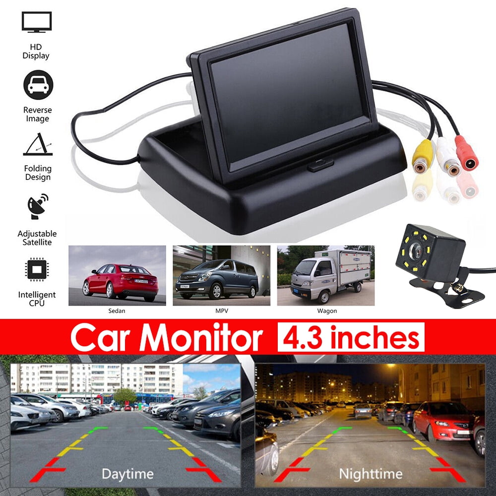4.3" Parking Kit, 140°Wide Angle Backup Camera Car Rear HD View Parking ...