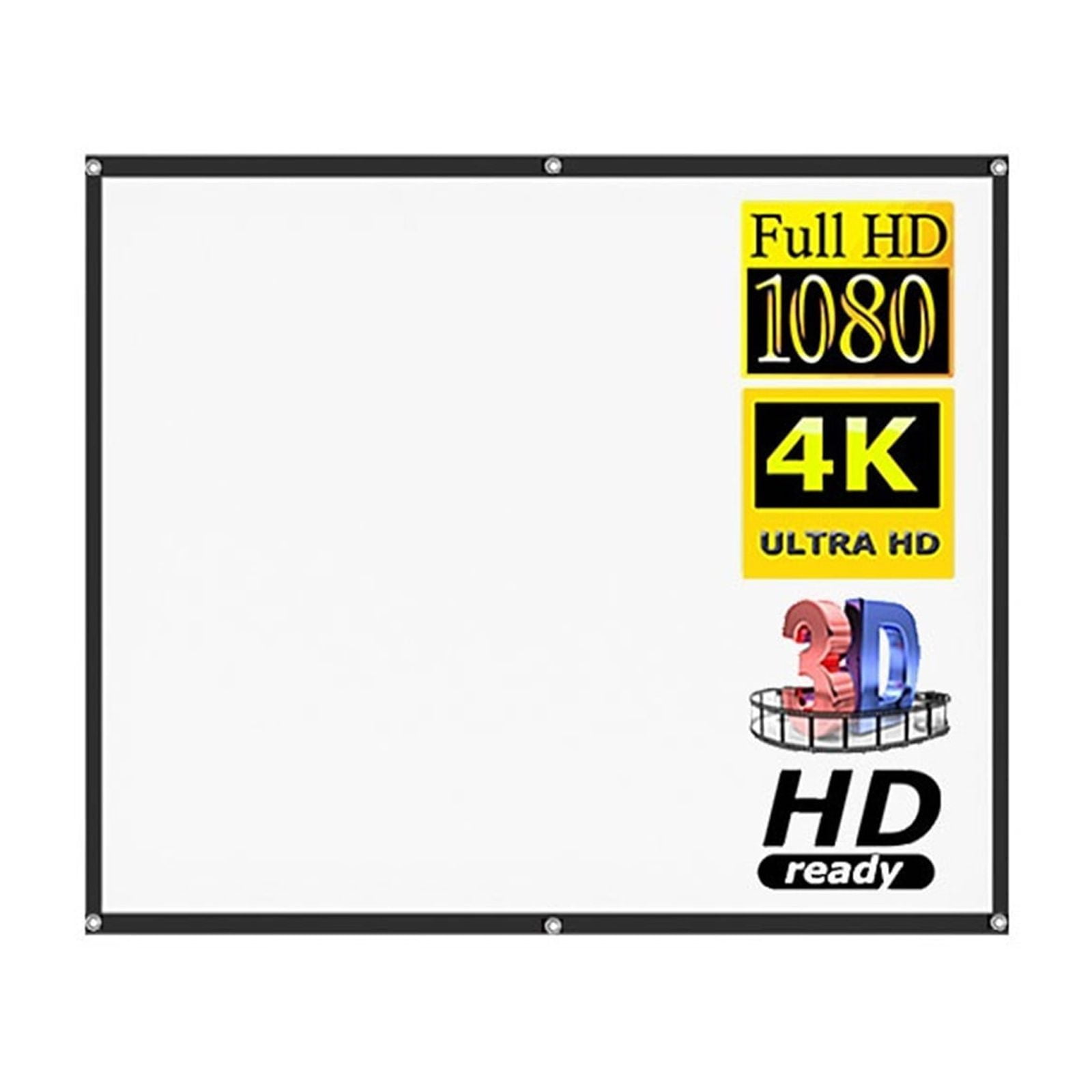 4:3 Projector Screen 84 120 150 Inch HD Foldable Portable Anti-Crease ...