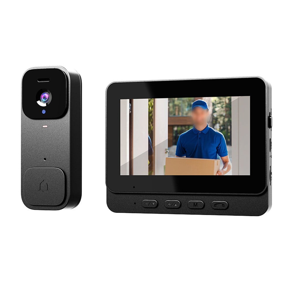 4.3" Smart Video Doorbell Home With Display Wireless Intercom HD Video ...
