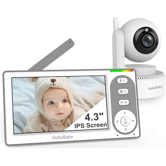 4.3'' Video Baby Monitor with 30 Hours Battery, Remote Pan-Tilt-Zoom ...