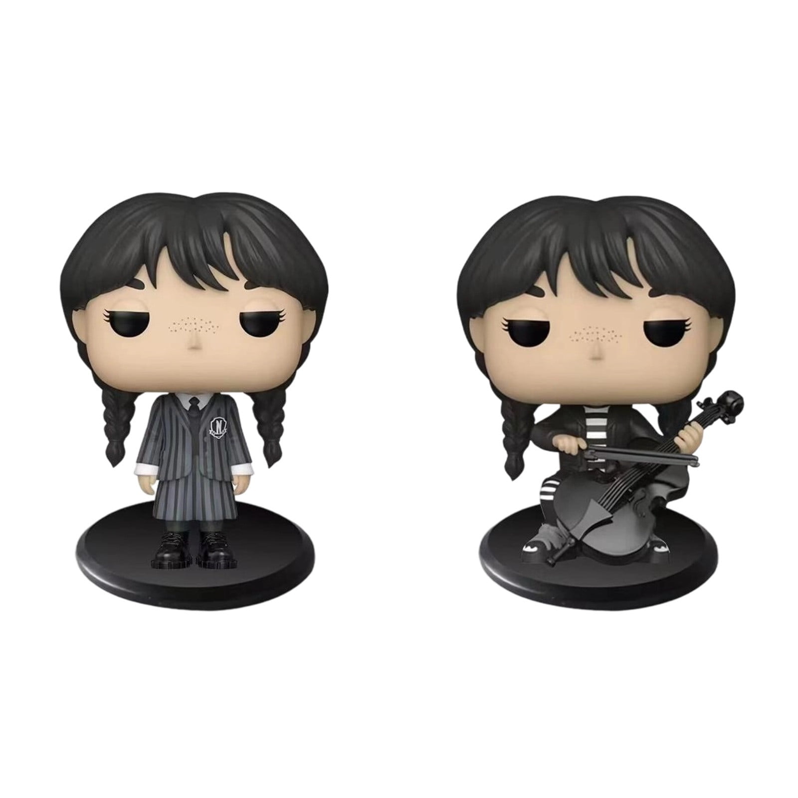 4.3" Wednesday Addams Figures, 2Pcs Wednesday Addams Action Figure ...