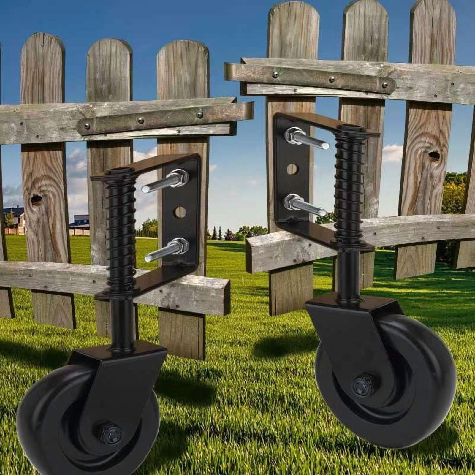 4.3 inch Spring Loaded Gate Caster Wheel with Universal Mount Plate ...