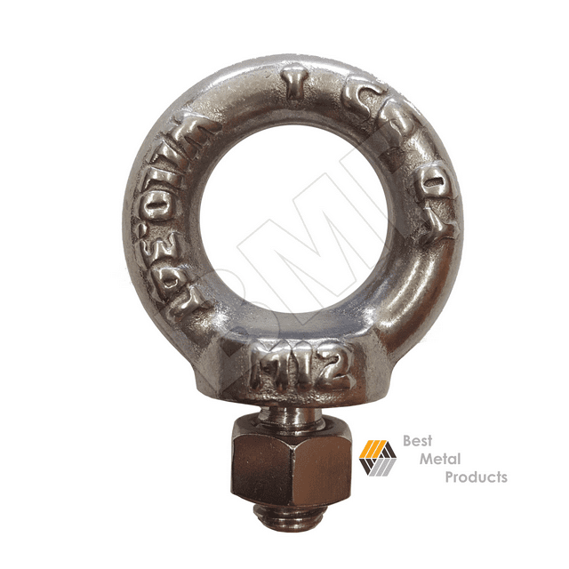 (4) 304 STAINLESS STEEL LIFTING EYE BOLT M12 WITH NUT MACHINE LIFTING ...