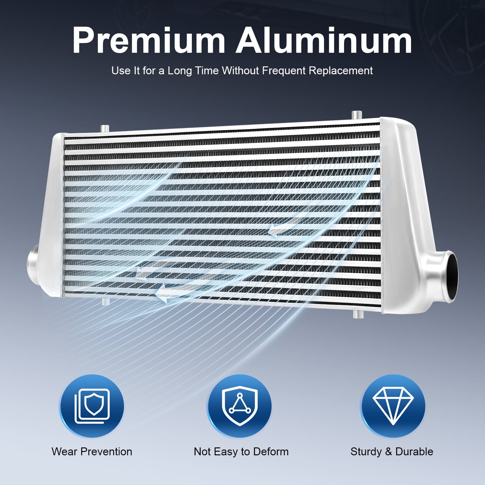 4" 31x12x4 Inch Aluminum I/O FMIC Front Mount Intercooler Core 5-25 PSI ...