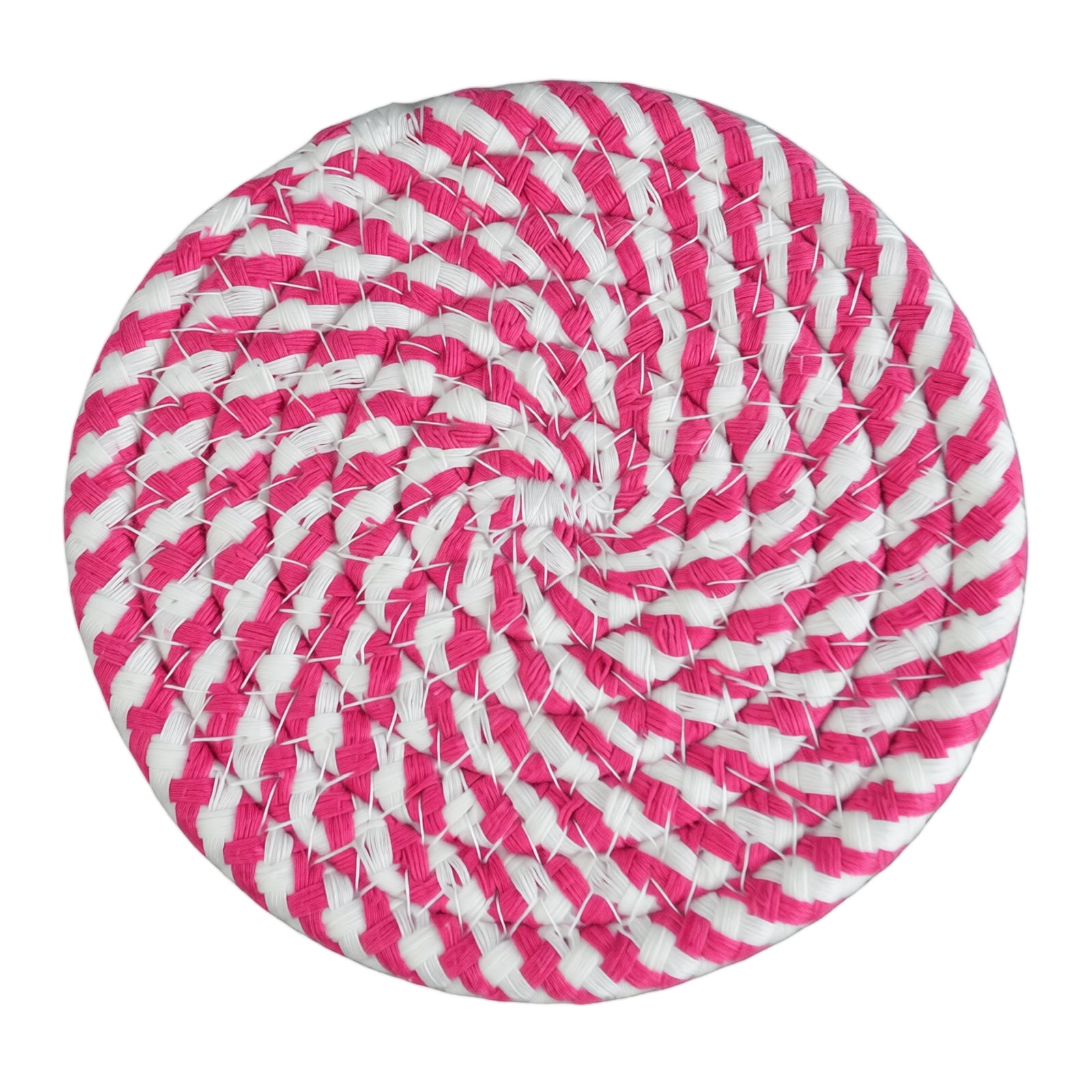 4.33 Inch Woven Drink Coaster, Round Cotton Braided Cup Mat for ...