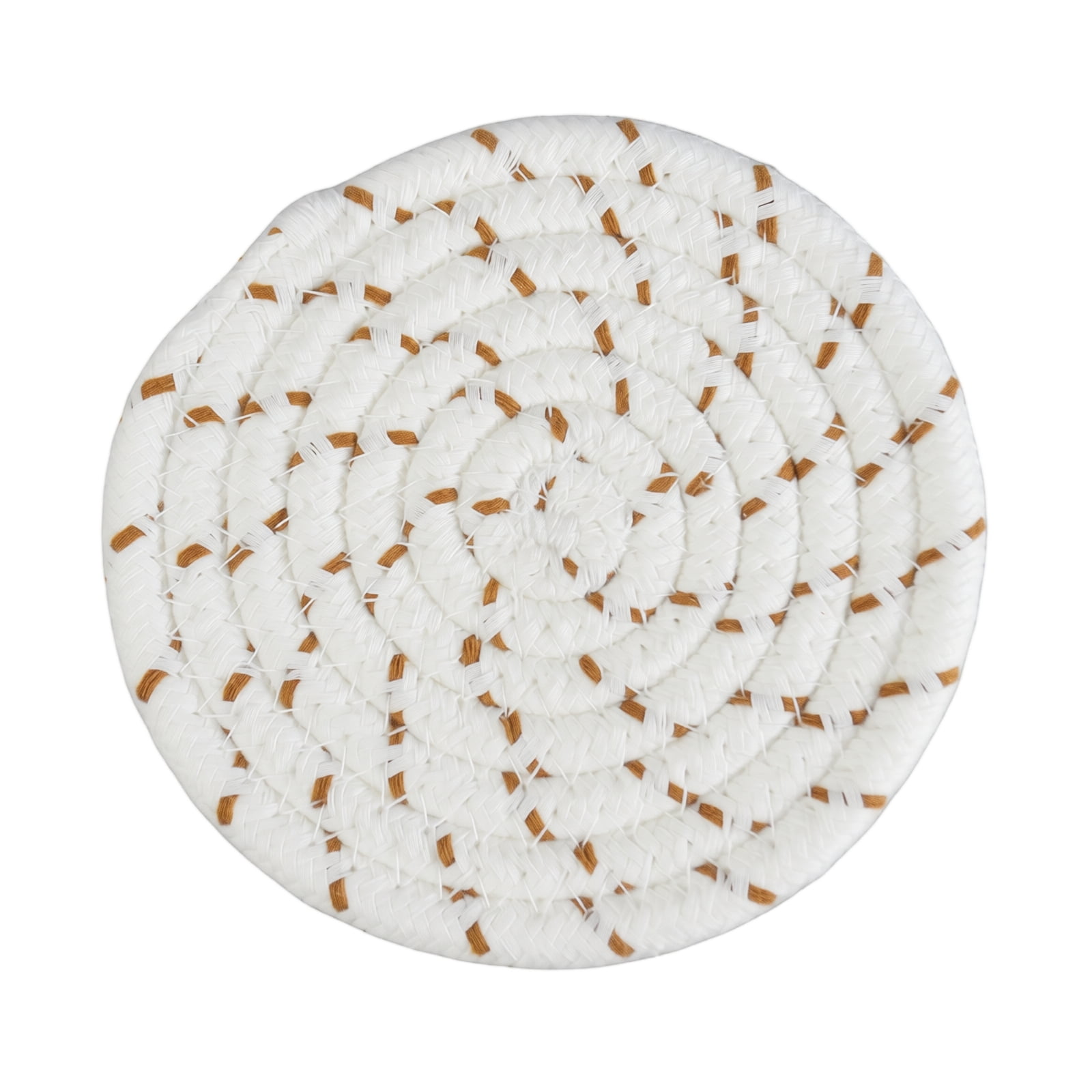 4.33 Inch Woven Drink Coaster, Round Cotton Braided Cup Mat for ...