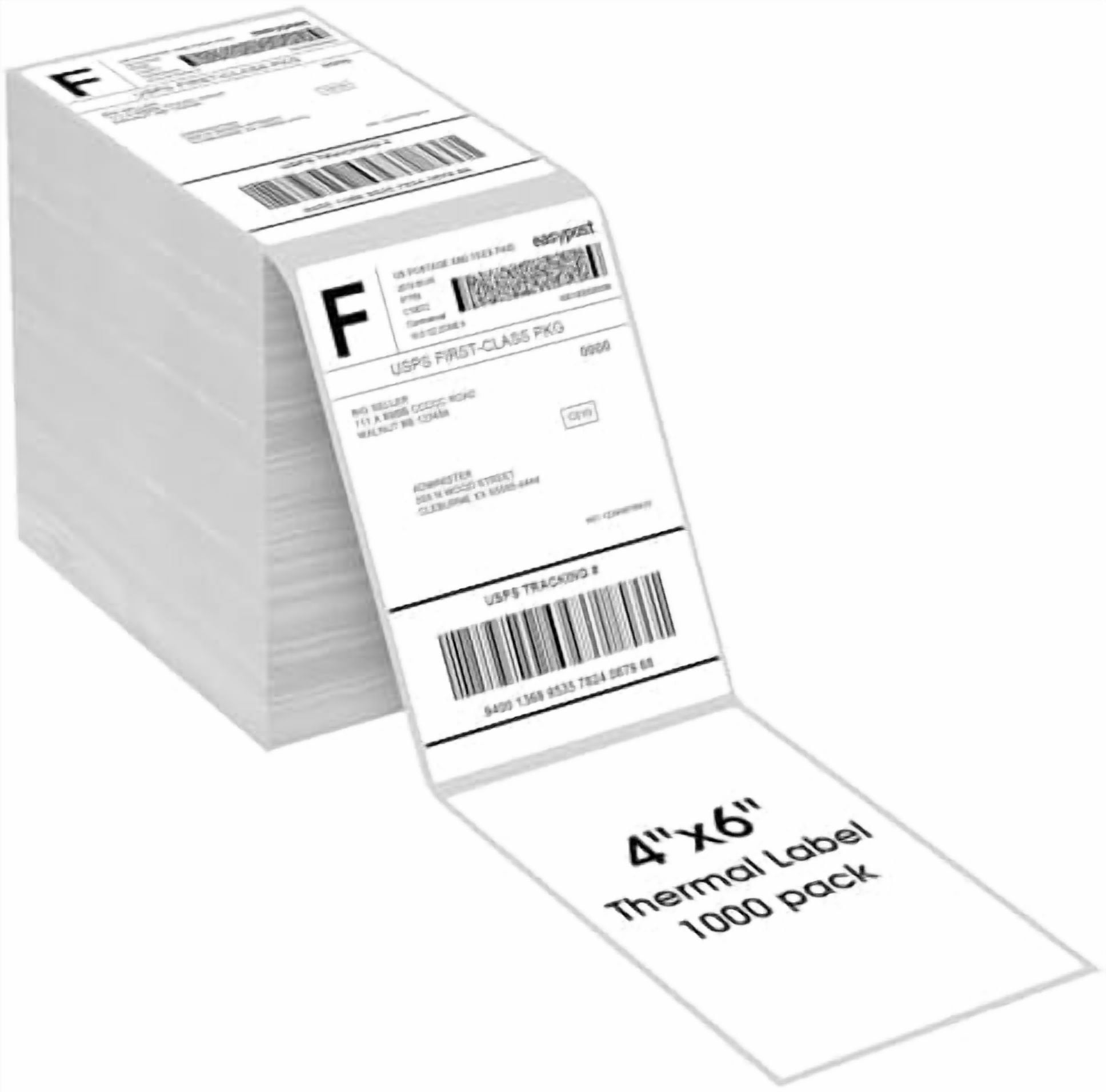 4" x 6" Direct Thermal Labels, 1000 Fanfold Labels, for Shipping ...