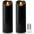 4"x12" Black Flameless Candles, Halloween Candles, Outdoor Waterproof ...