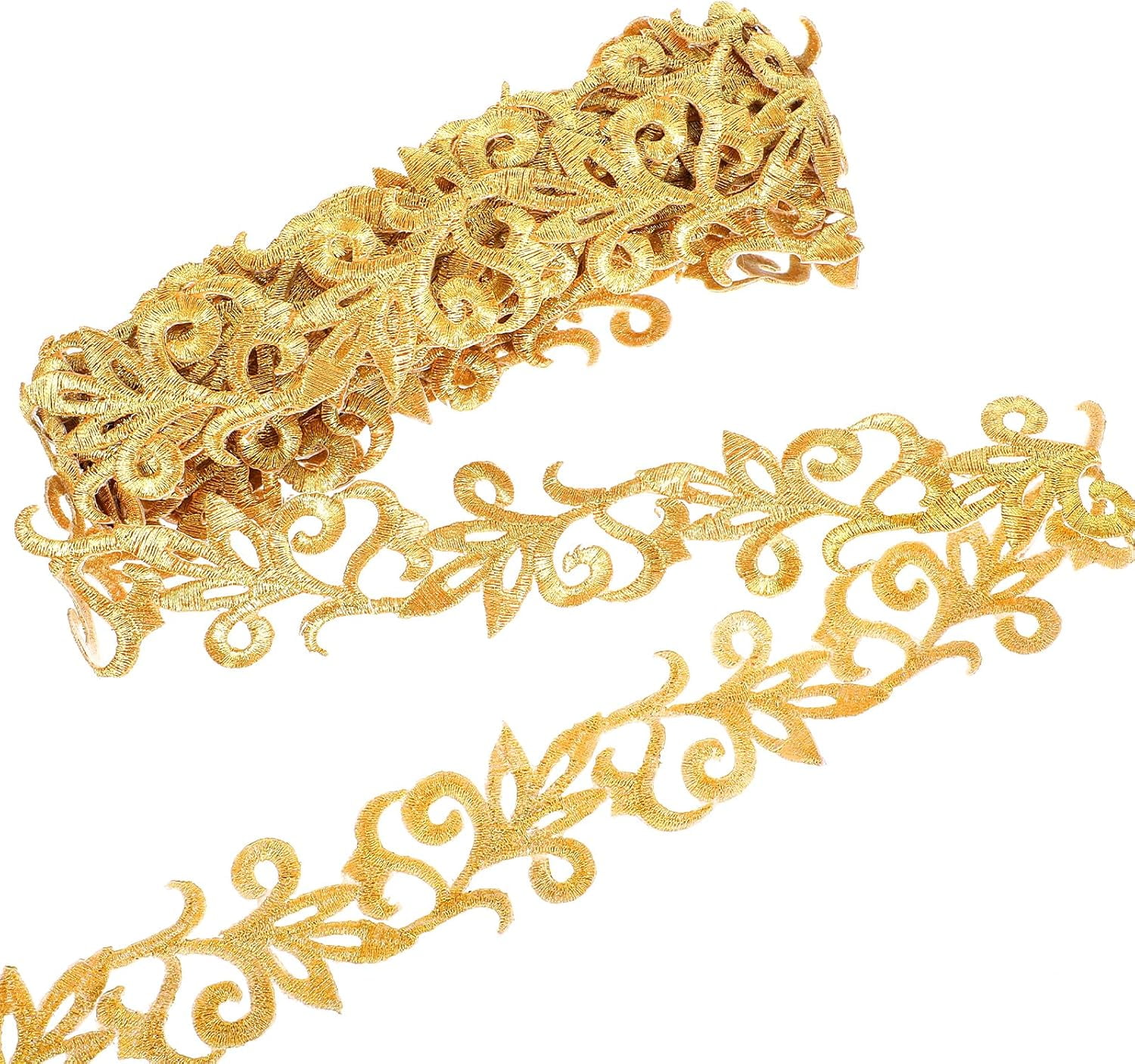 4.37 Yards Gold Lace Trim for Sewing Appliques Embellishments ...
