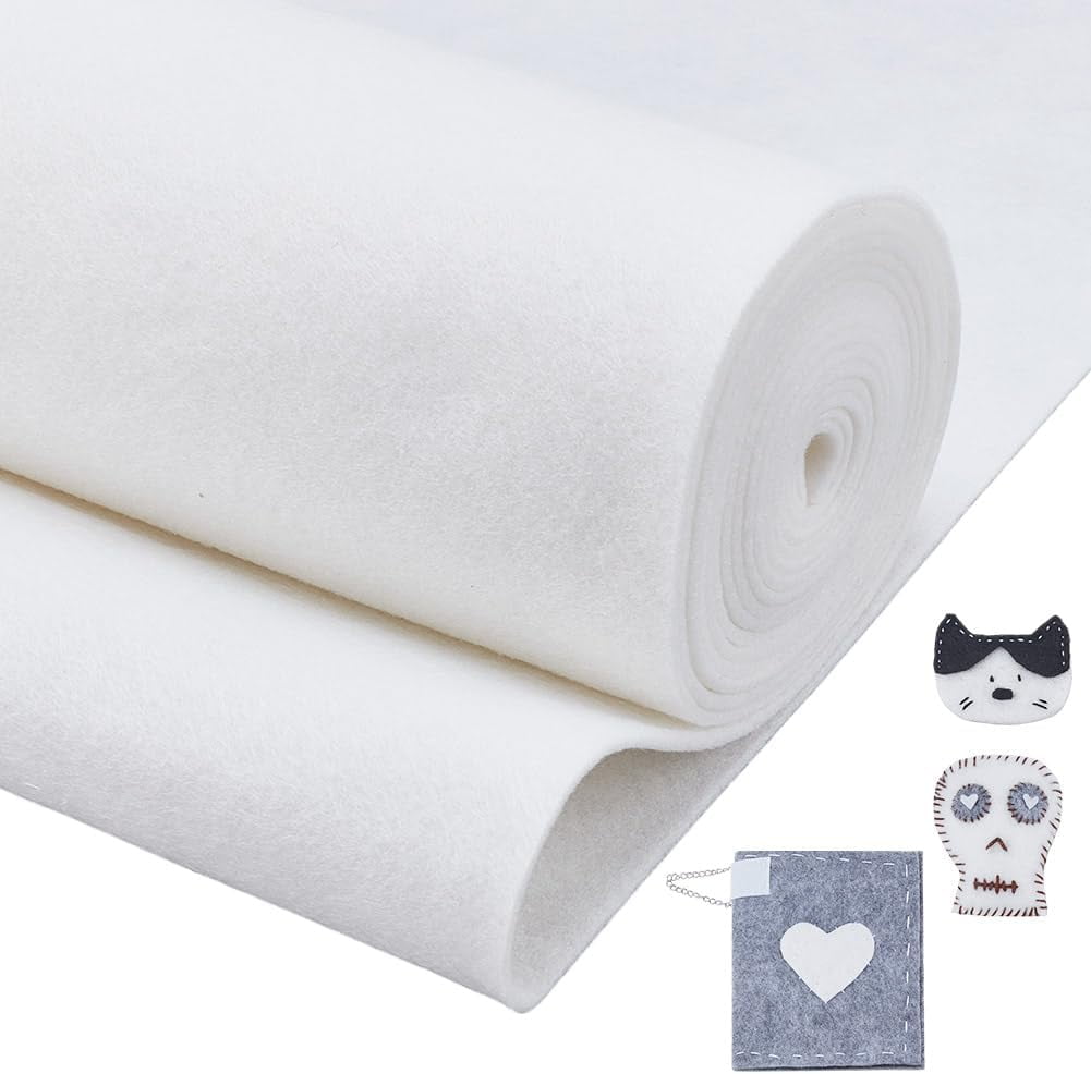 4.37Yards Thick Felt Roll 11.81inch Wide Craft Felt Cloth 3mm Thick Non ...