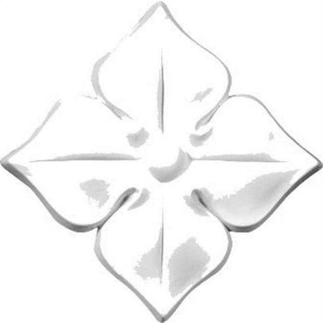 4.38 in. W x 4.38 in. H x .75 in. P Architectural Accents - Kaya Flower ...