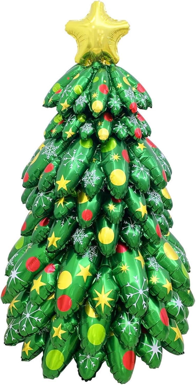 4.3FT Inflatable Christmas Tree, Inflatables Aluminum Film Foil ...