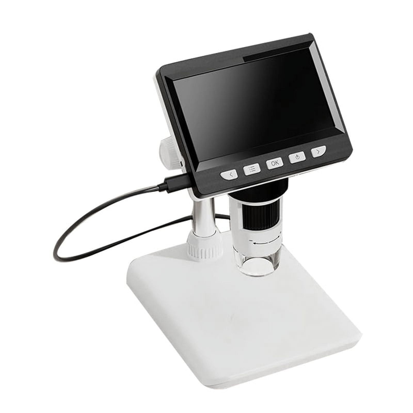4.3Inch Digital Microscope for Adults, Magnification with 8 Ajustable ...