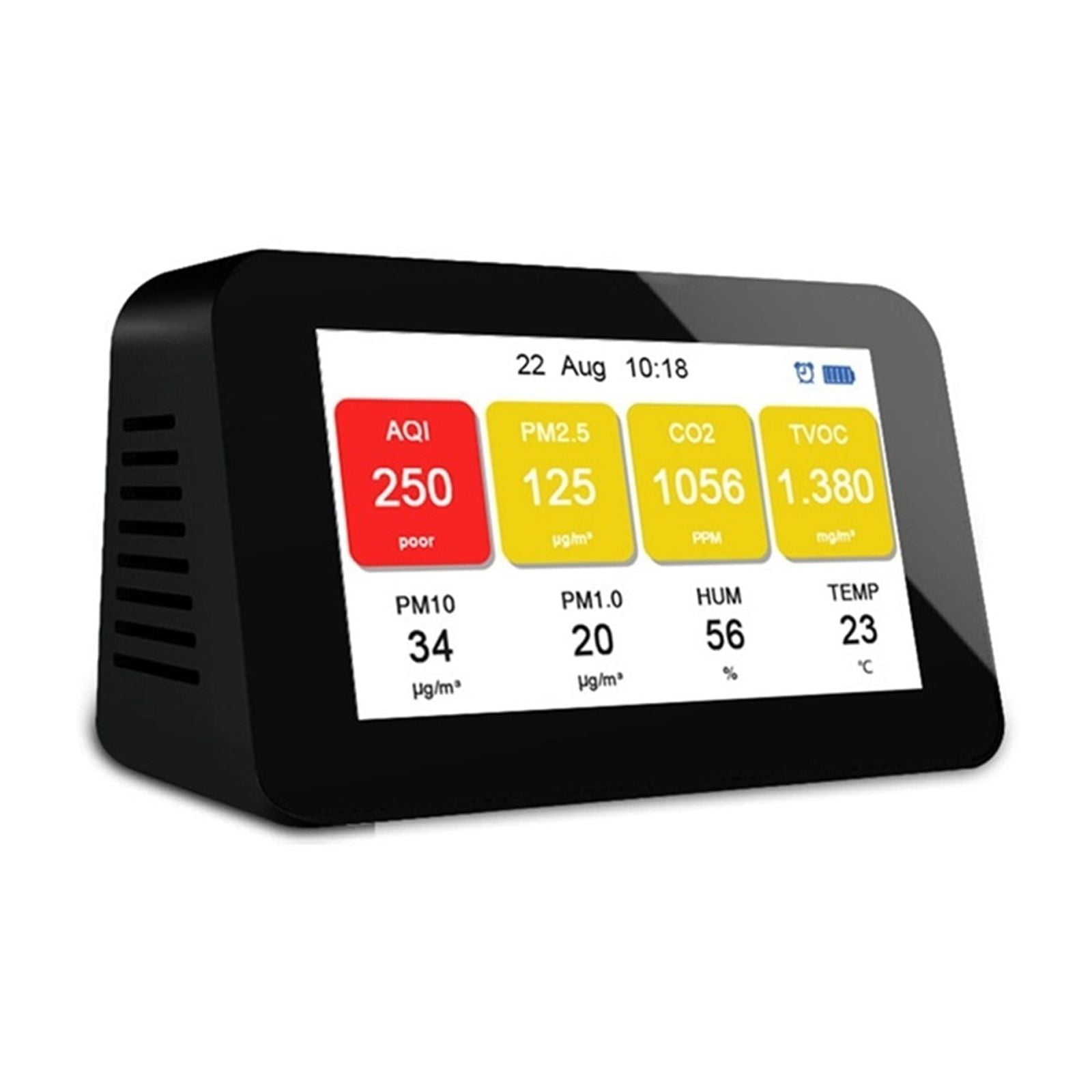 4.3Inch LCD Air Quality Monitor Gas Detector PM2.5 PM1.0 PM10 TVOC Particle CO2 Meter Temp ...