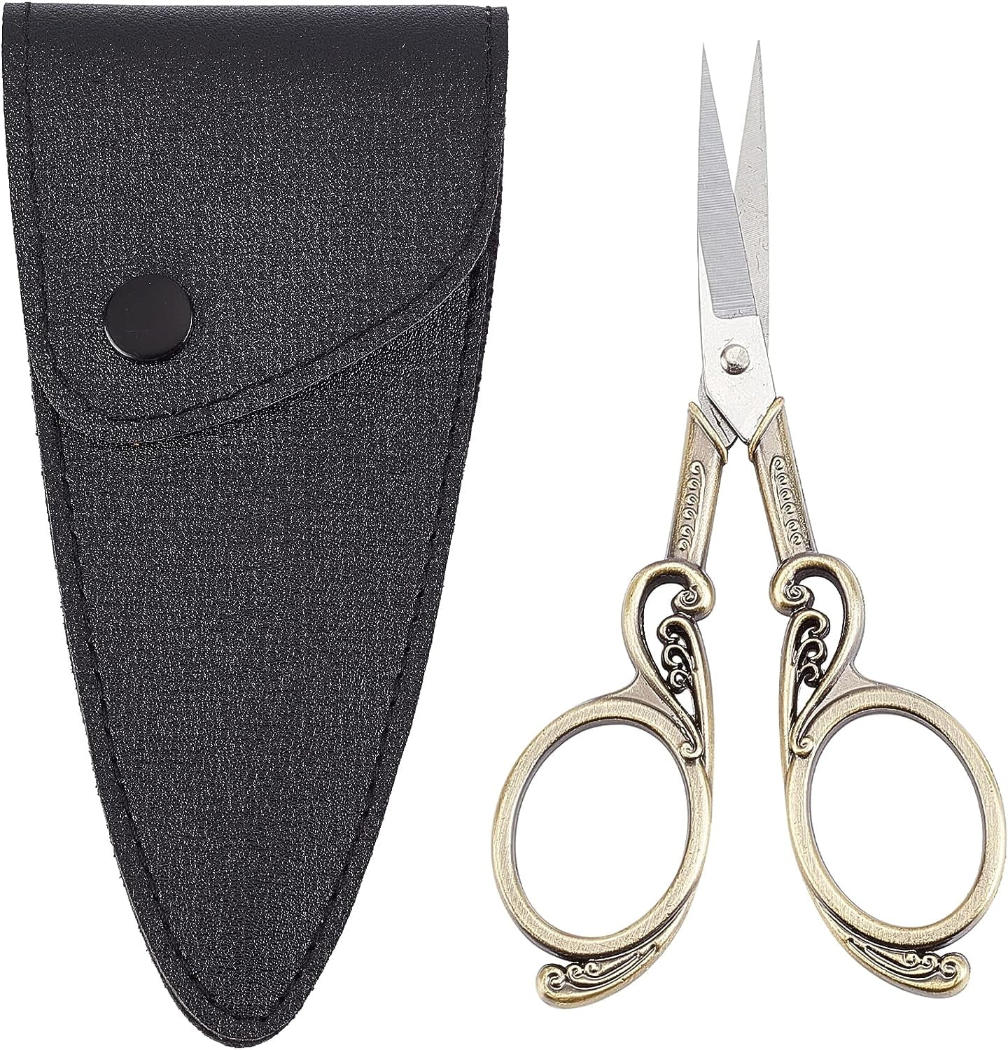 4.3Inch Stainless Steel Sewing Scissors - Vintage Style Antique Bronze ...