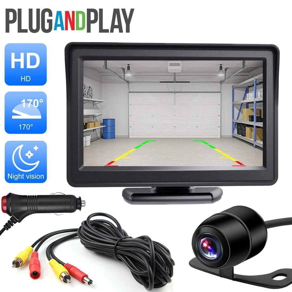 4.3in LCD Car Monitor IP69K Rear View Backup Camera HD Parking for Van ...
