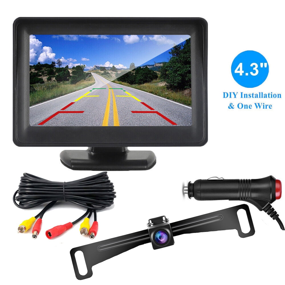 4.3in LCD Car Monitor IP69K Rear View Backup Camera HD Parking for Van ...
