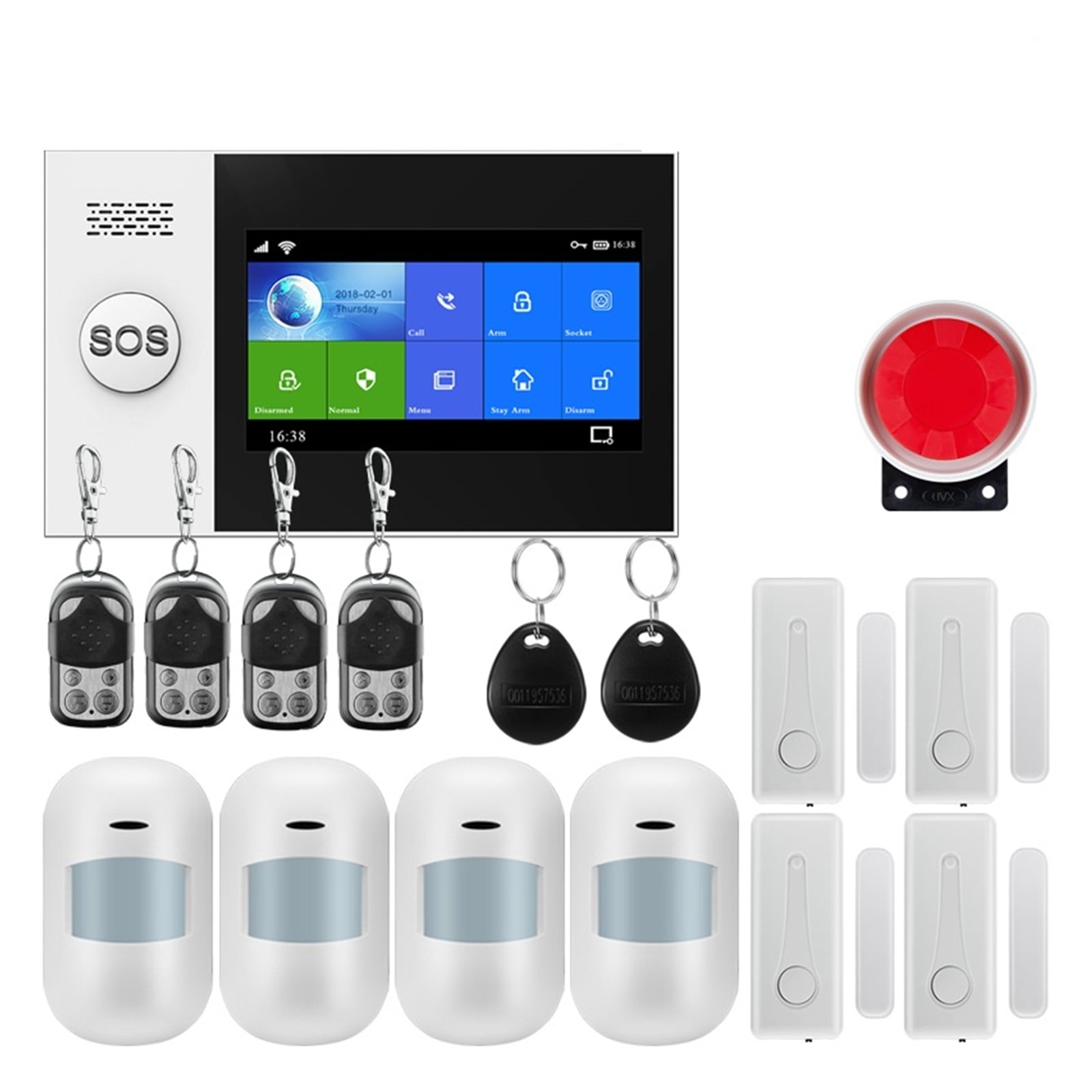 4.3inch Burglar Security GSM Alarm Systems For Home Support Tuya Smart ...