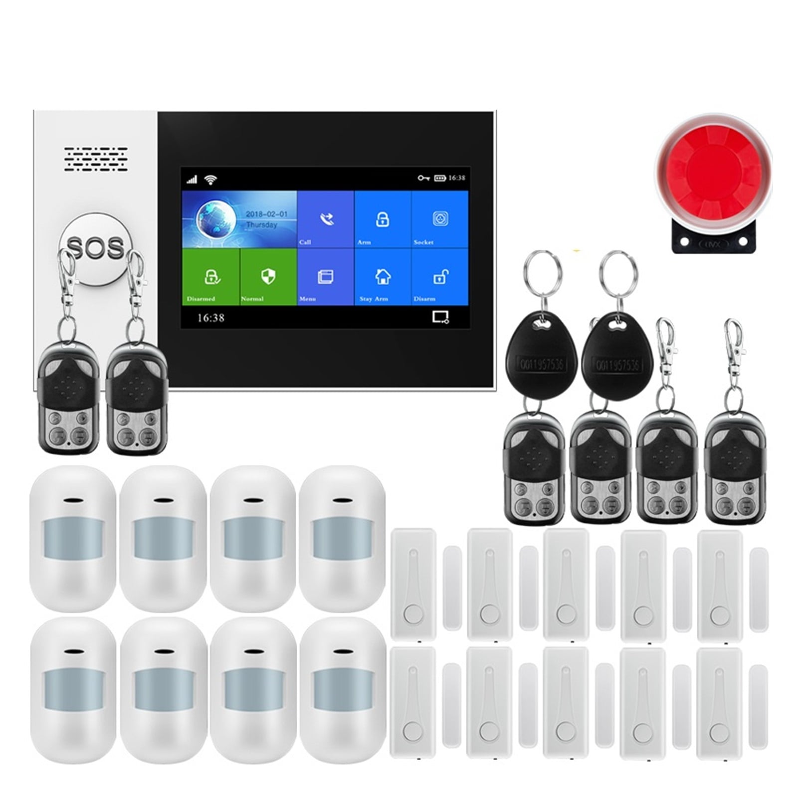 4.3inch Burglar Security GSM Alarm Systems For Home Support Tuya Smart ...