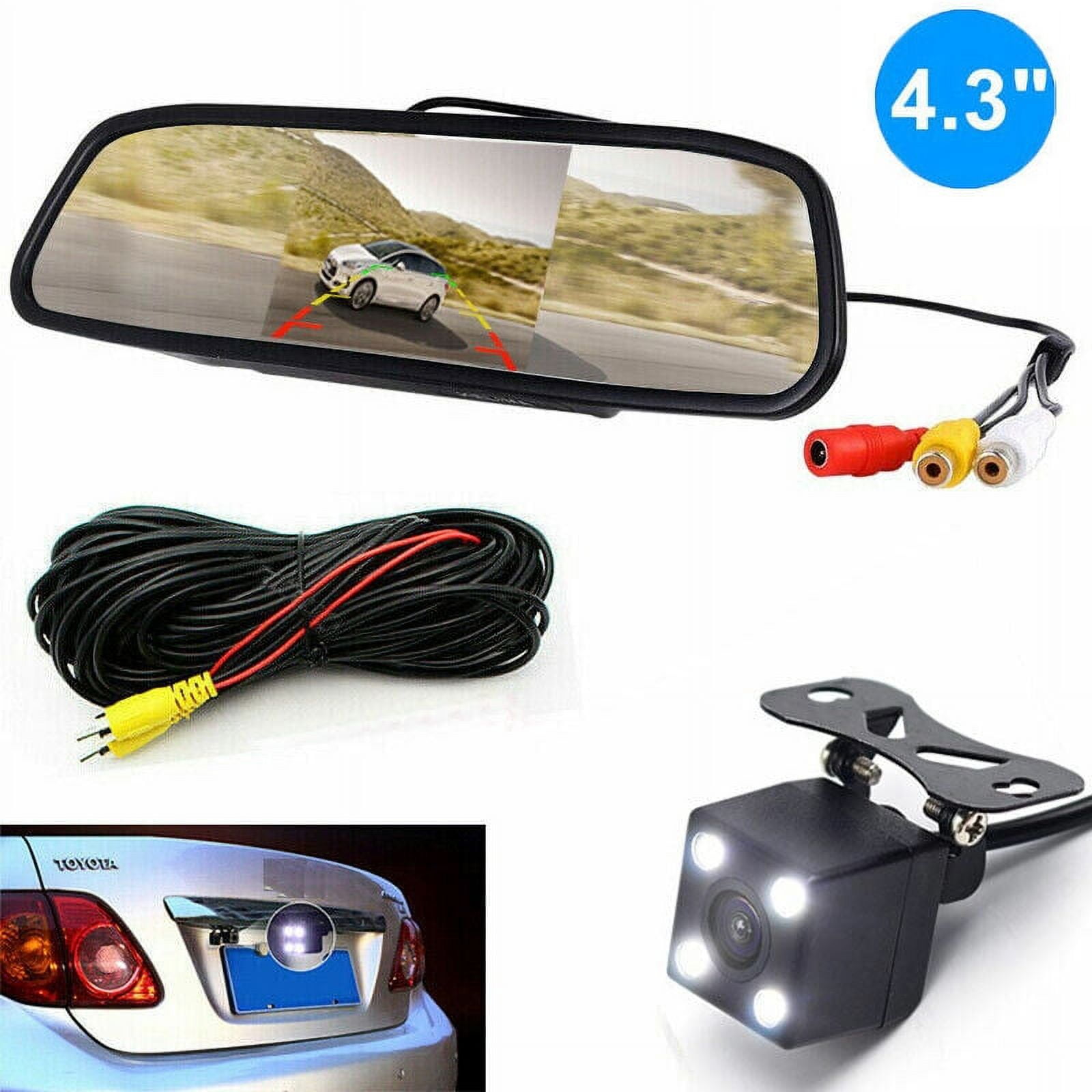 4.3inch HD Monitor Car Backup Reverse Camera Rear View Parking License ...