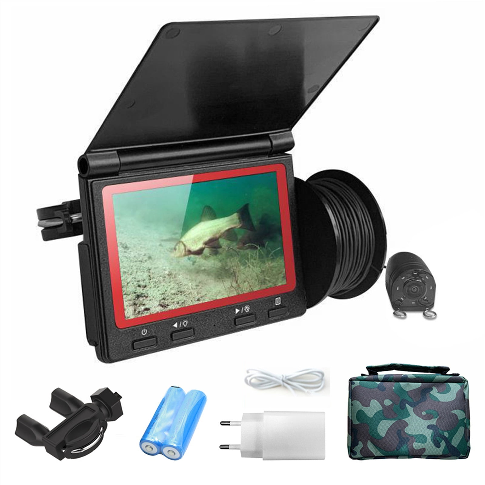 4.3inch Monitor Fish Finder Underwater Fishing Camera 180 Degrees Fish ...