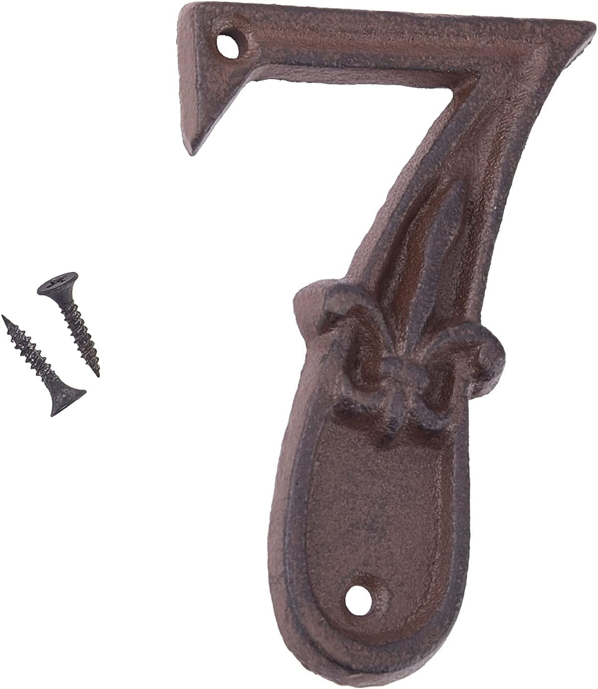 4.4 Inch House Numbers Cast Iron Address Numbers Rustic Metal Home ...