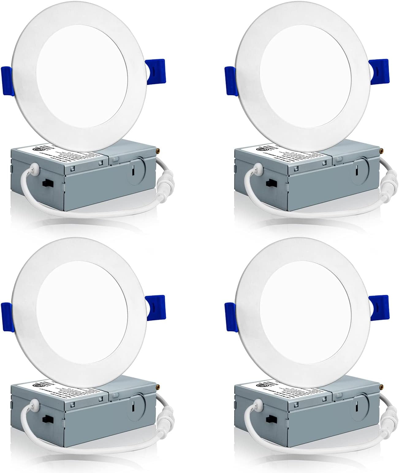 4 4 Inch Recessed Ceiling Light with Junction Box, 3000K/4000K/5000K ...