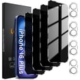 4+4 Screen Protector for 16 6.7-Inch with 4 Camera Lens Protector, Anti ...