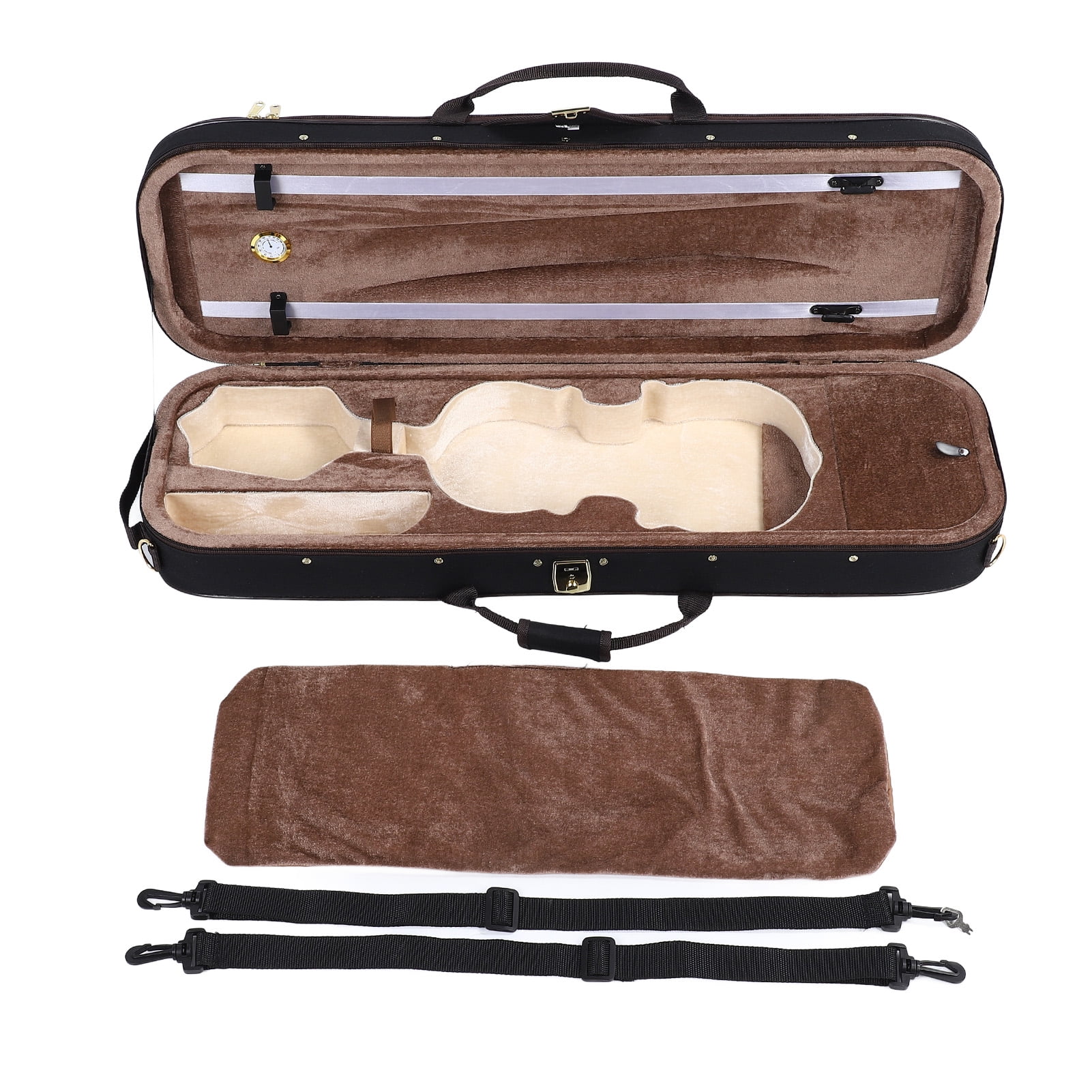 4/4 Size Violin Case with Hygrometer Hard Shell Storage Box Instrument ...