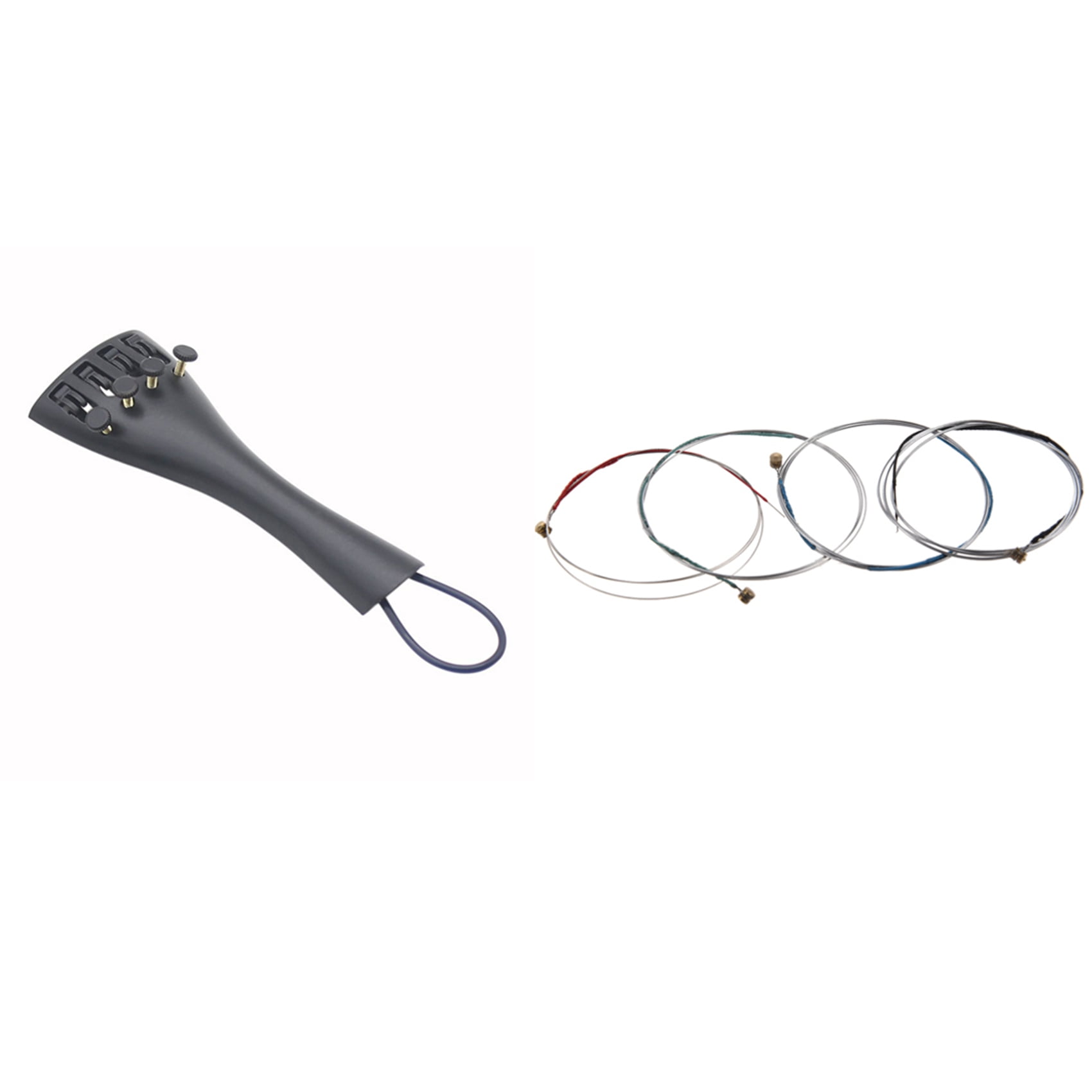 4/4 Violin Bowstring Strings (G-D-A-E) with 3/4 4/4 Violin Fiddle ...
