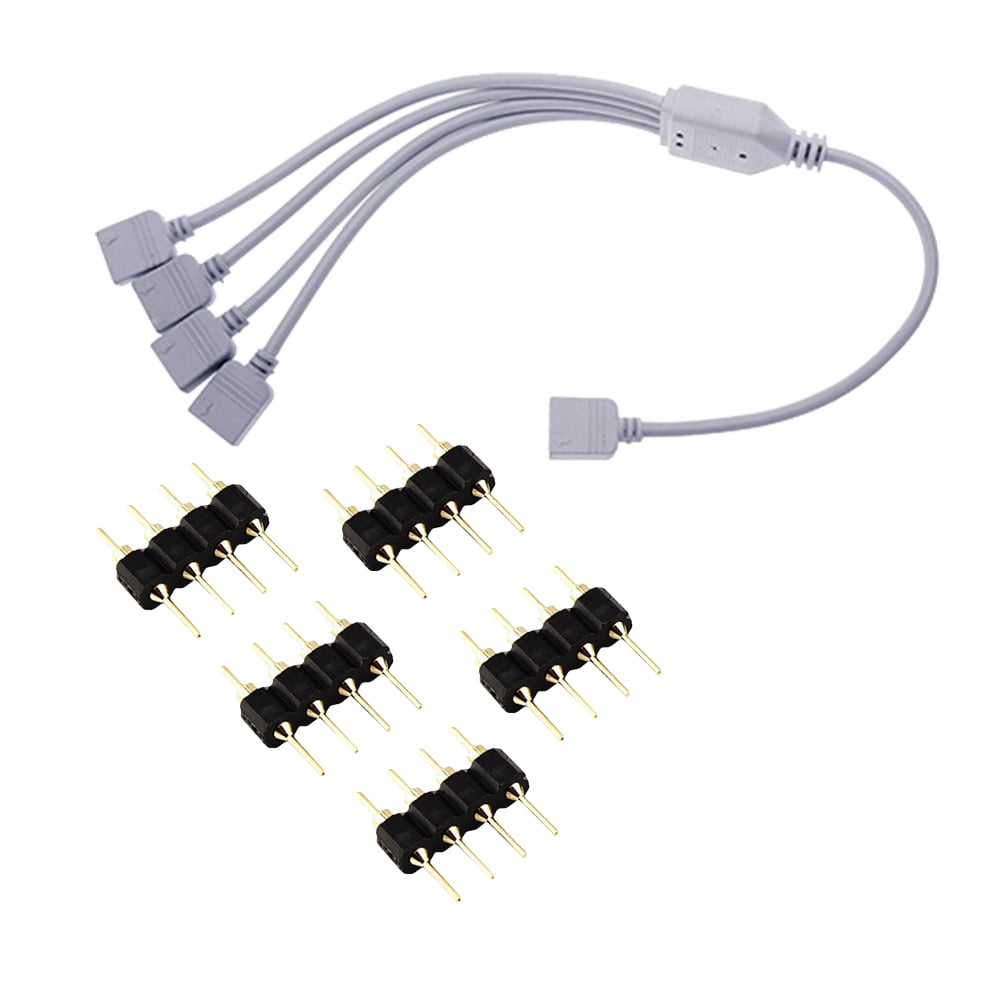 4 Way Splitter Connector Cable for RGB LED Strip 3528 5050 - Walmart.com