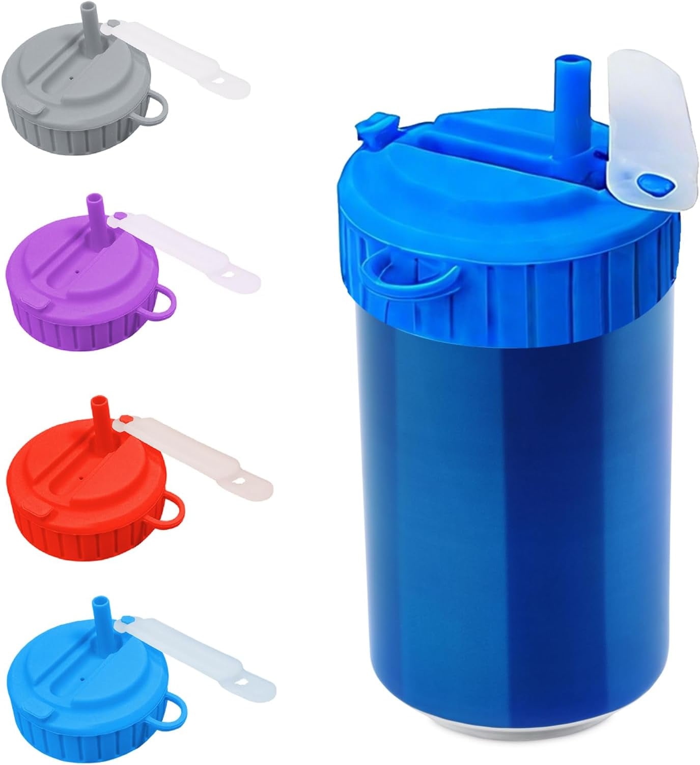 4- 4-color Soda Can With Straw, Can Wrapped In Straws, And Leak-proof ...
