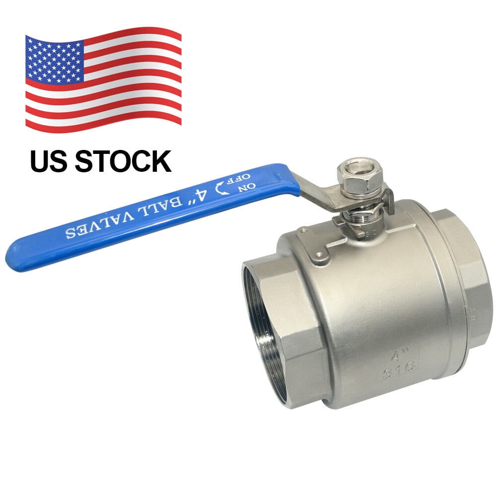 4" 4 in SS Ball VALVES NPT Female Threaded Full Port Stainless Steel ...