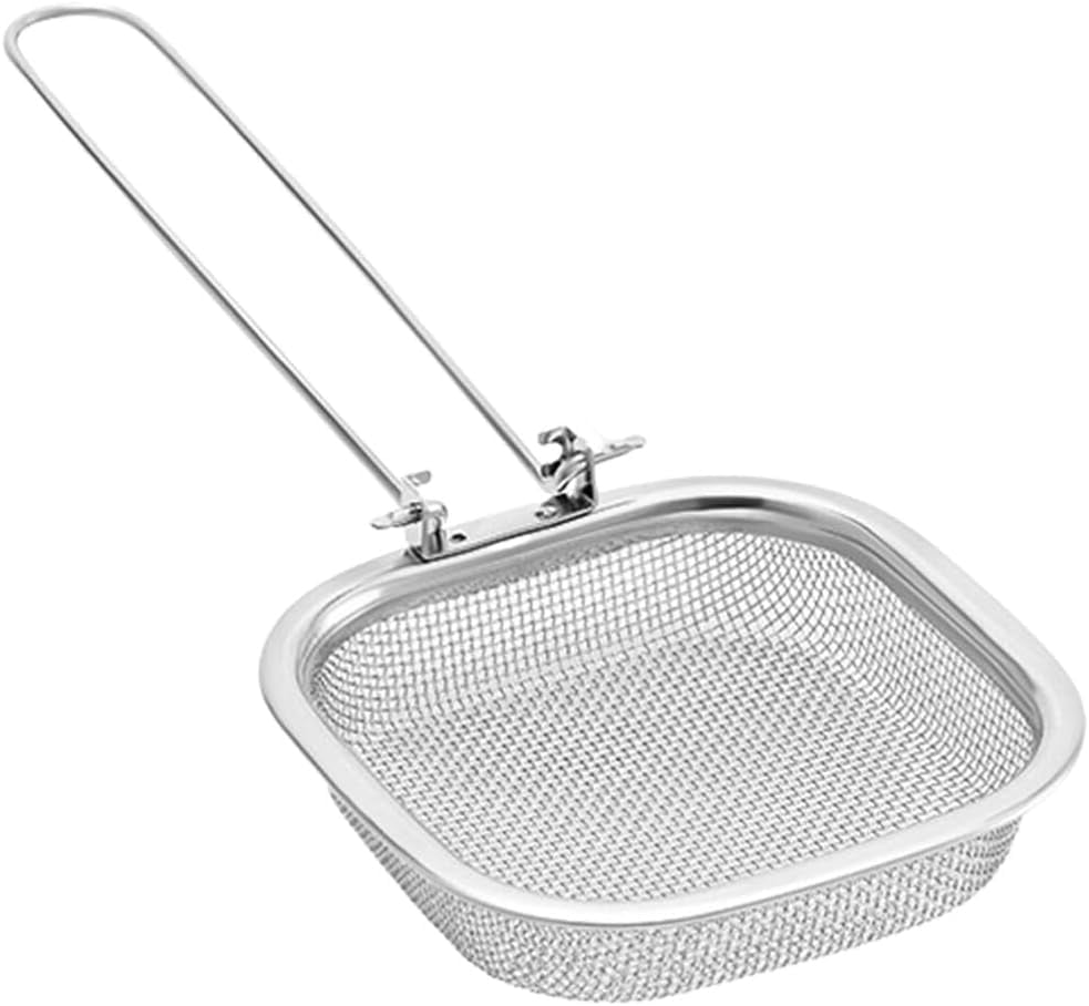 4.4 inch Stainless Steel Spider Strainer Skimmer, Square Mesh Skimmer ...