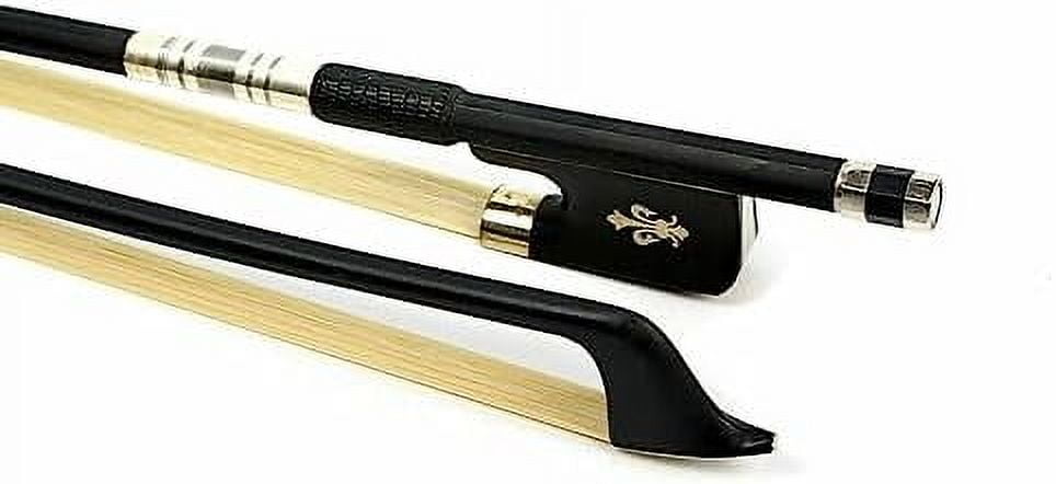 4/4 size Cello Bow Carbon Fiber stick Ebony frog Natural Bow Hair Nice ...