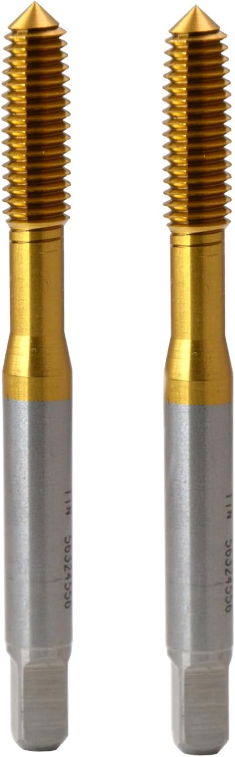 4-40 UNC H5 2Pcs/Set TiN Coated High Speed Steel Cobalt Precision Chip ...