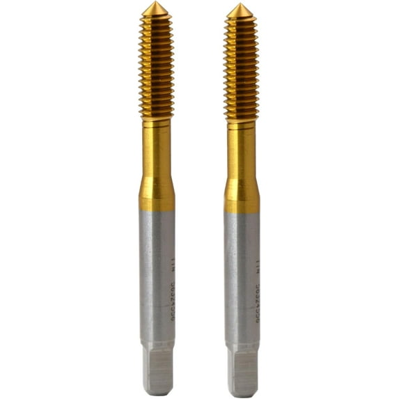 4-40 UNC H5 2Pcs/Set TiN Coated High Speed Steel Cobalt Precision Chip Free Forming Screw Roll ...