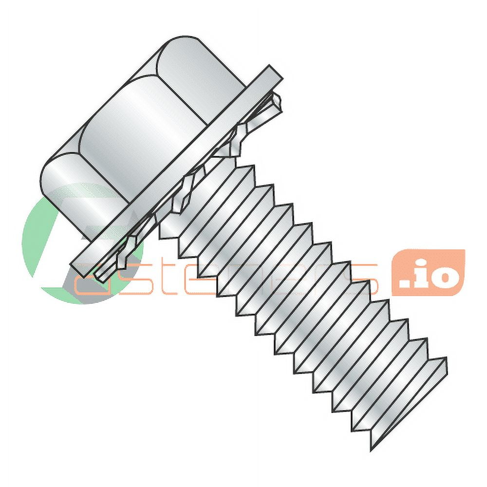 4-40 x 1/4" SEMS Screws / External Tooth Washer / Unslotted / Hex ...