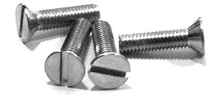 4-40 x 3/4" Machine Screws / Slotted / Flat Head / Steel / Zinc - 10000 ...