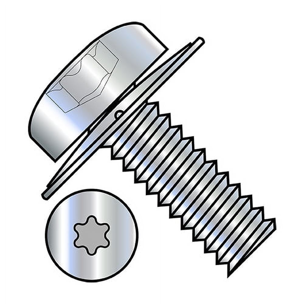 4-40X3/8 6 Lobe Pan Square Cone Sems Fully Threaded Zinc (Pack Qty ...