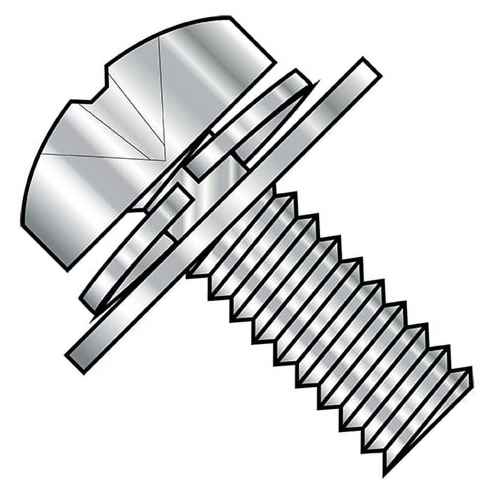 4-40X3/8 Phillips Pan Split Lock & Regular Flat Washer Sems Full Thread ...