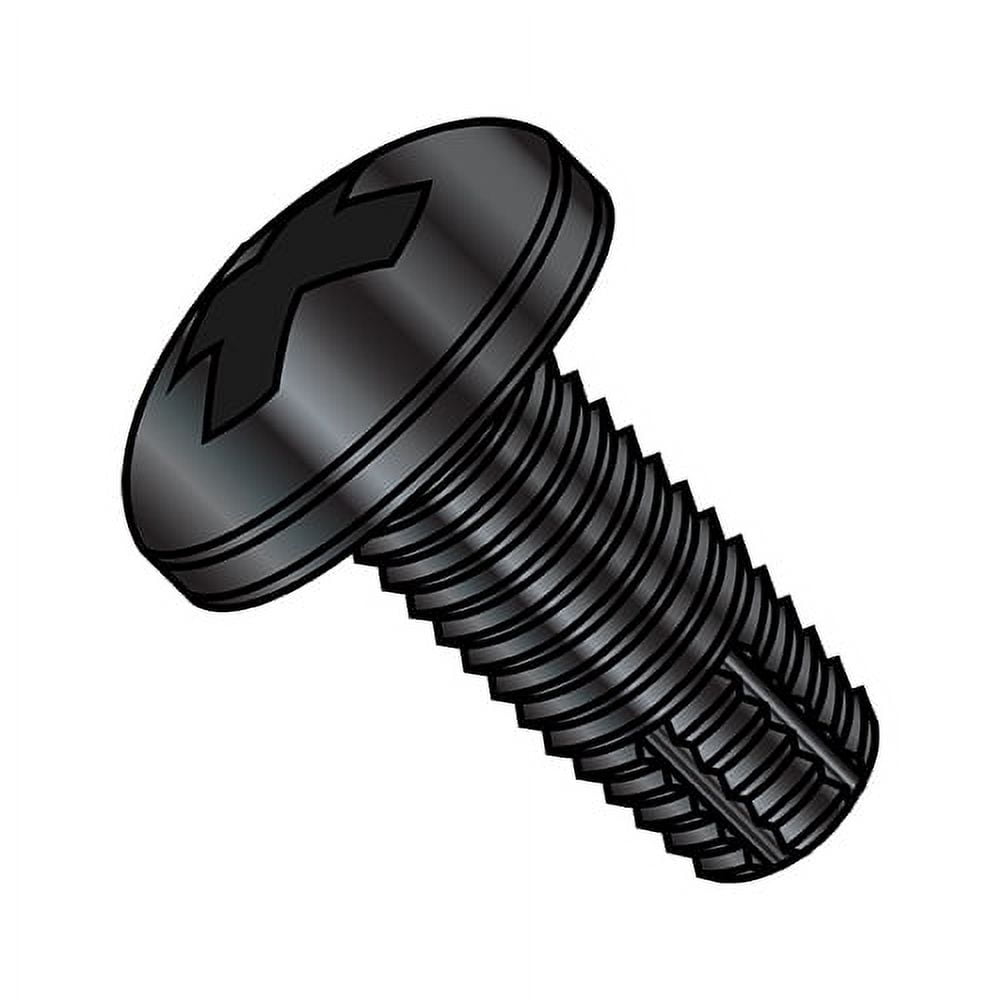 4-40X3/8 Phillips Pan Thread Cutting Screw Type F Fully Threaded Black ...