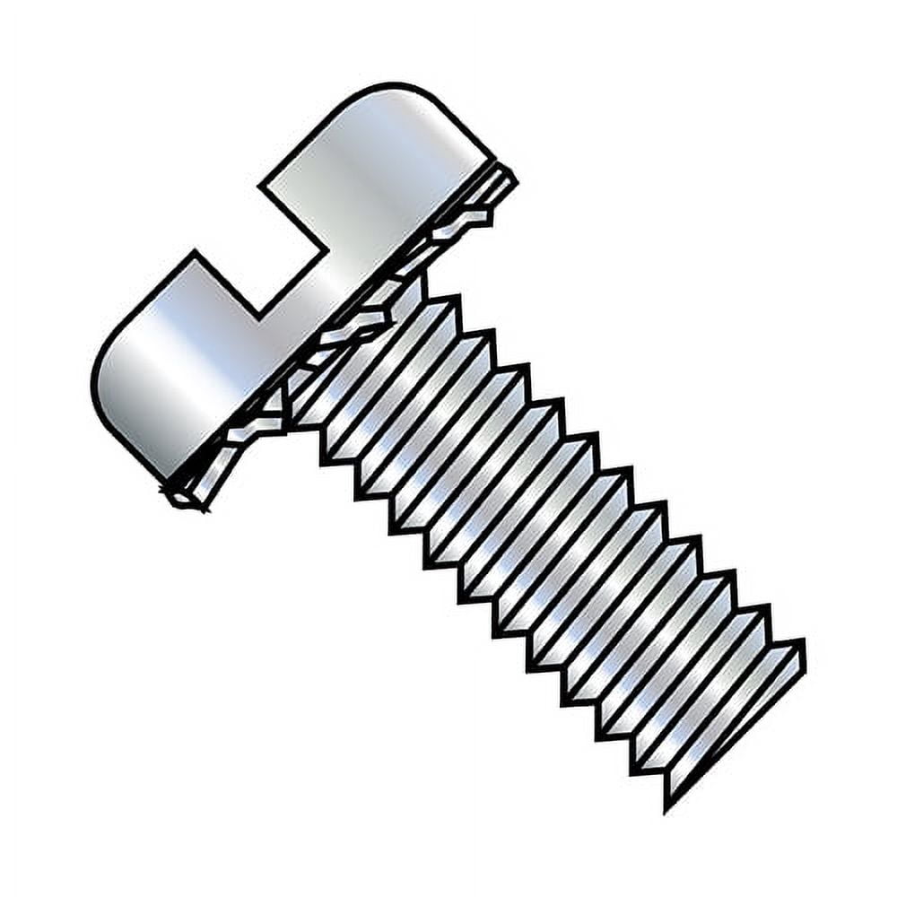 4-40X3/8 Slotted Pan External Sems Machine Screw Fully Threaded Zinc ...