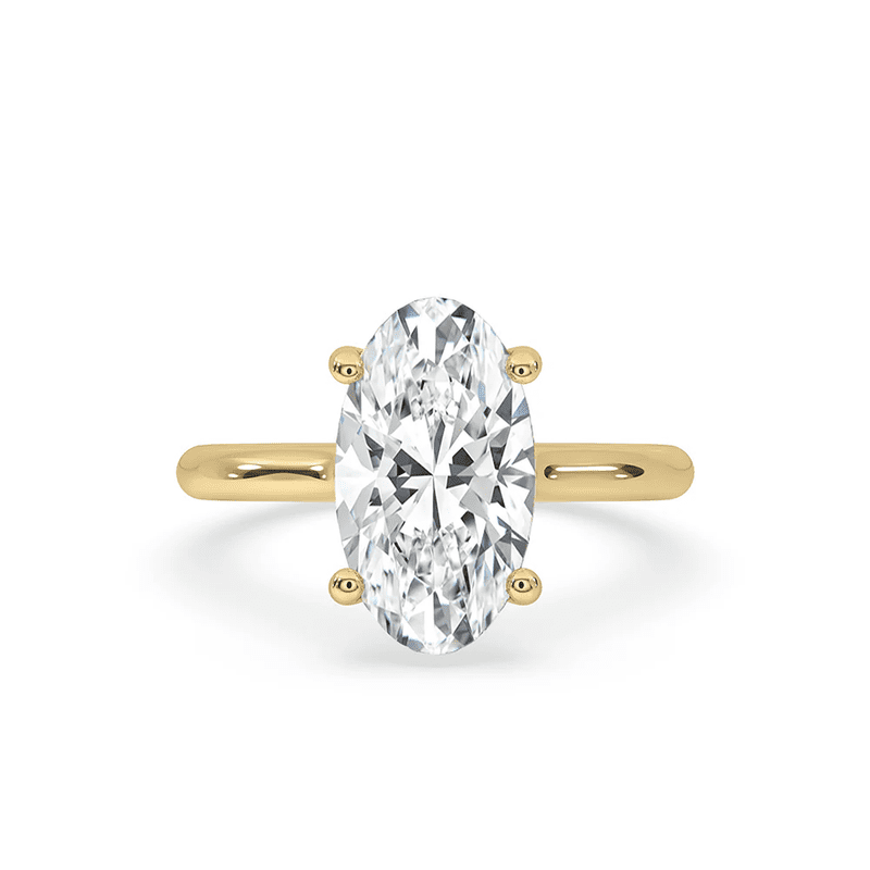 4.49 CT Moval Shaped Diamond Solitaire Engagement ring, Moval ...