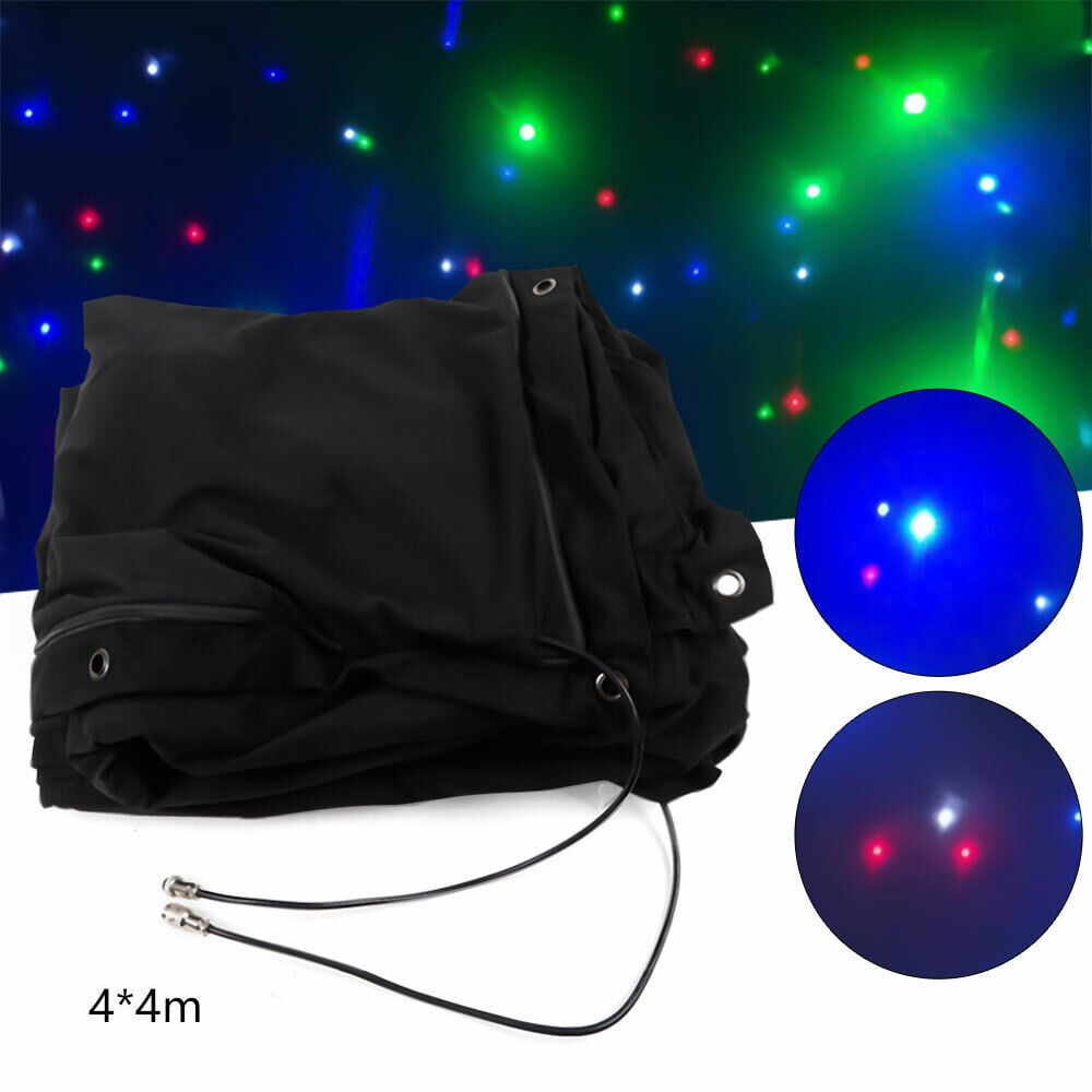 4*4m（13FT*13FT）White Blue LED Star Curtain Drape Stage Starlit Backdrop ...
