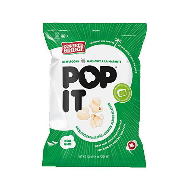 4.4oz Covered Bridge Pop It White Cheddar Jalapeno Popcorn 11 Pack ...