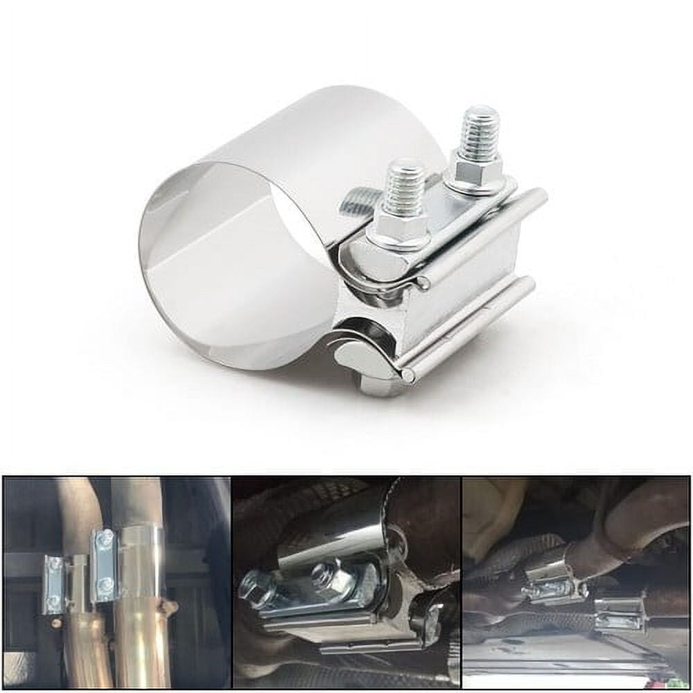 4.5" 114mm Stainless Steel Butt Joint Band Exhaust OD Pipe Clamp Sleeve ...