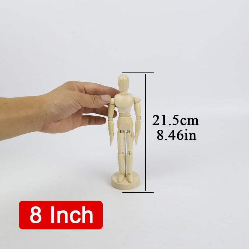 4.5/5.5/8/12/ Inch Wood Manikin Puppet Wooden Mannequin with Stand ...