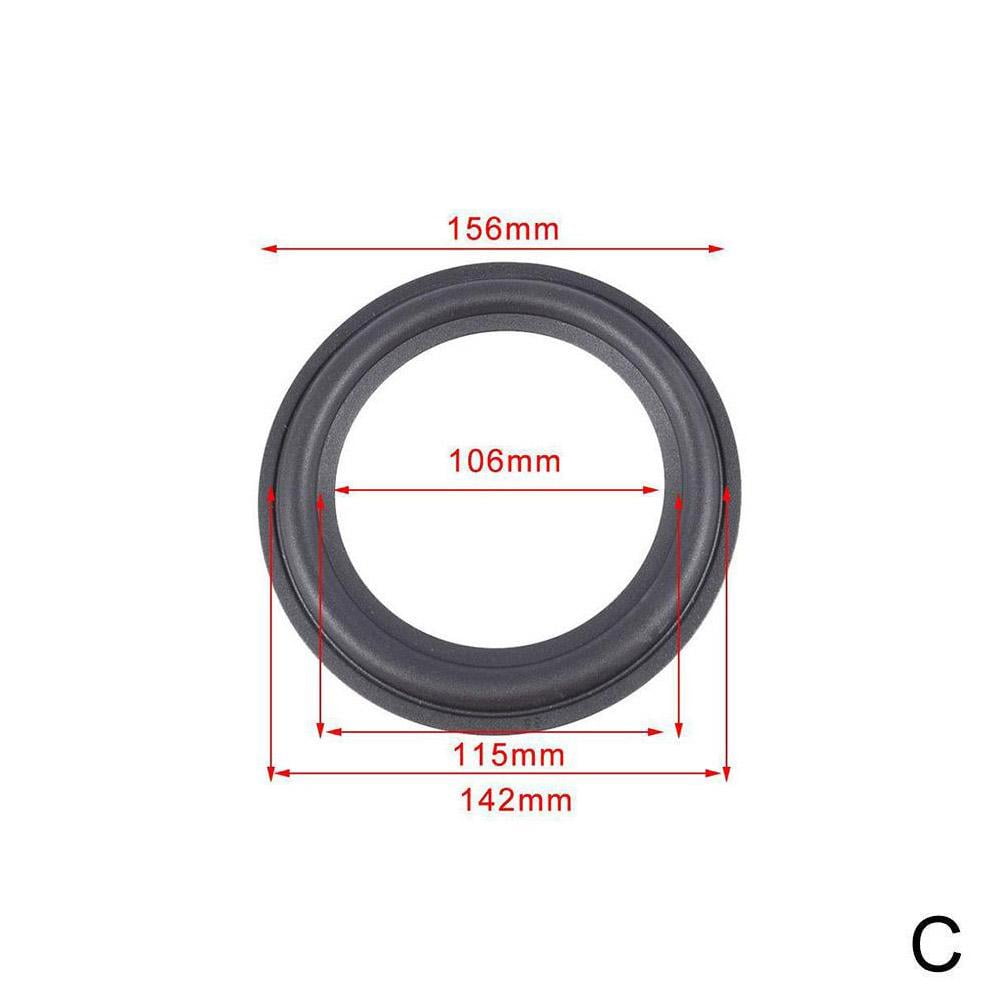 4/5/6.5/8/10/12" Speaker Surround Rubber Woofer Edge Best Audio Black ...